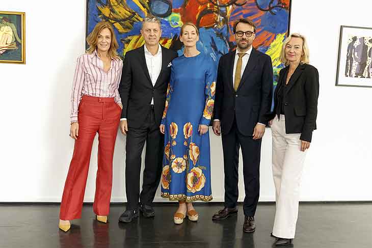 Katja Burkard und Hans Mahr, Mon Muellerschoen und Max Beckmann-Enkelin ...