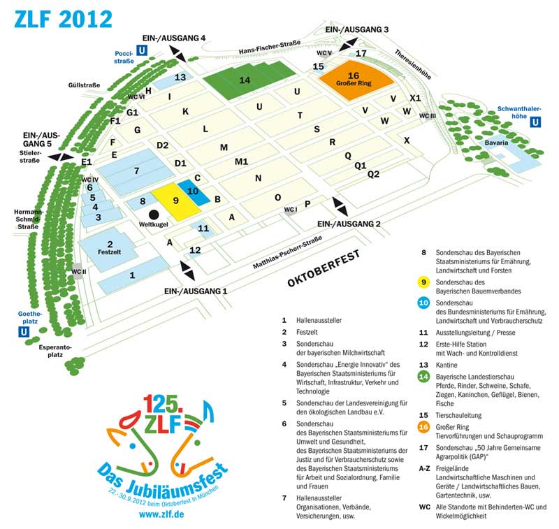 ZLF 2012 München - Das Ausstellungsgelände im Überblick - Hallenplan ...